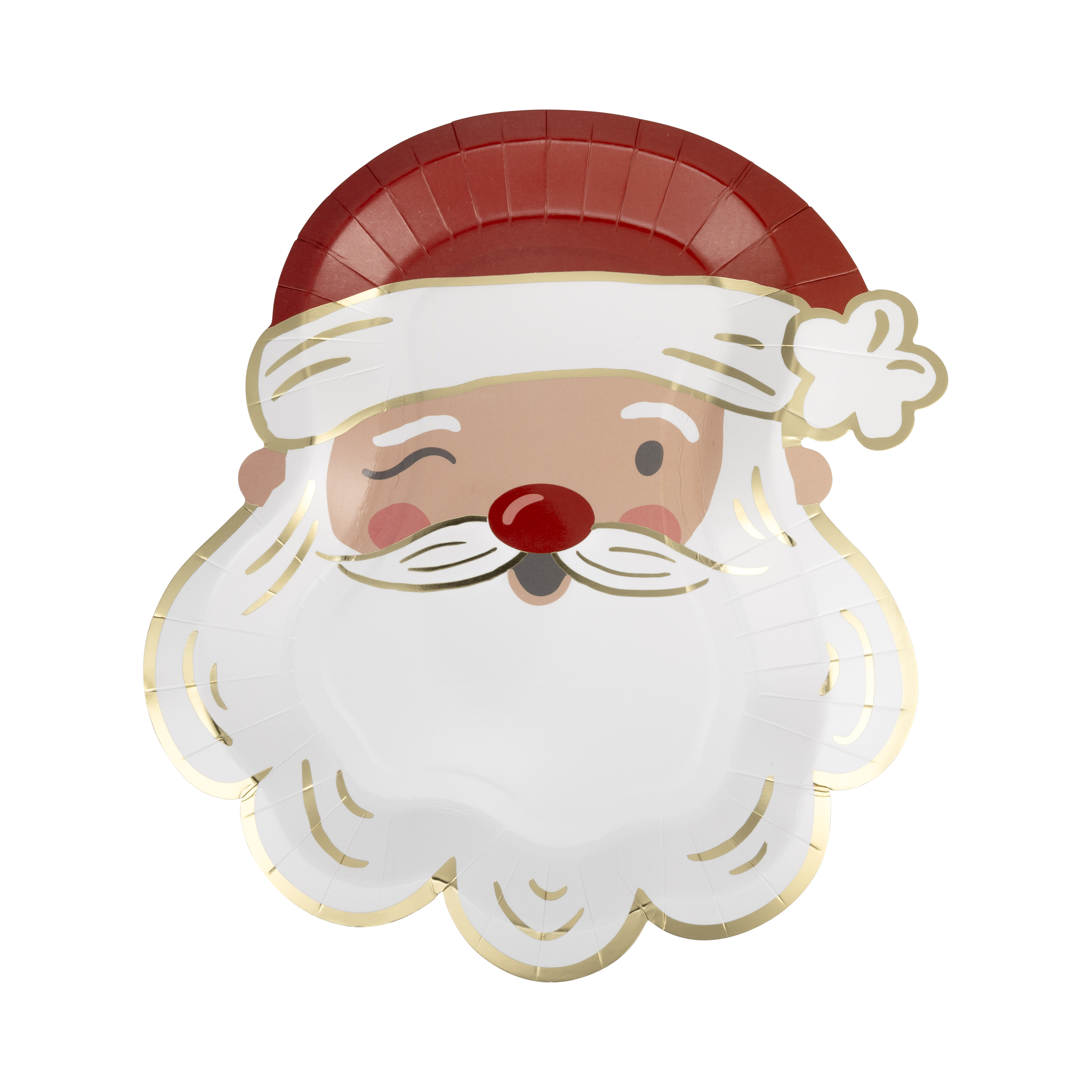 Santa Face Shaped Paper Plate | The Charmed Marigold